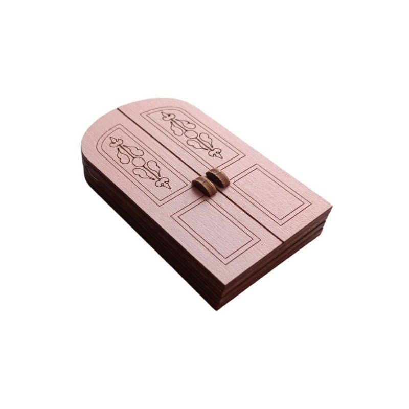 Wooden needle case "Pink door"