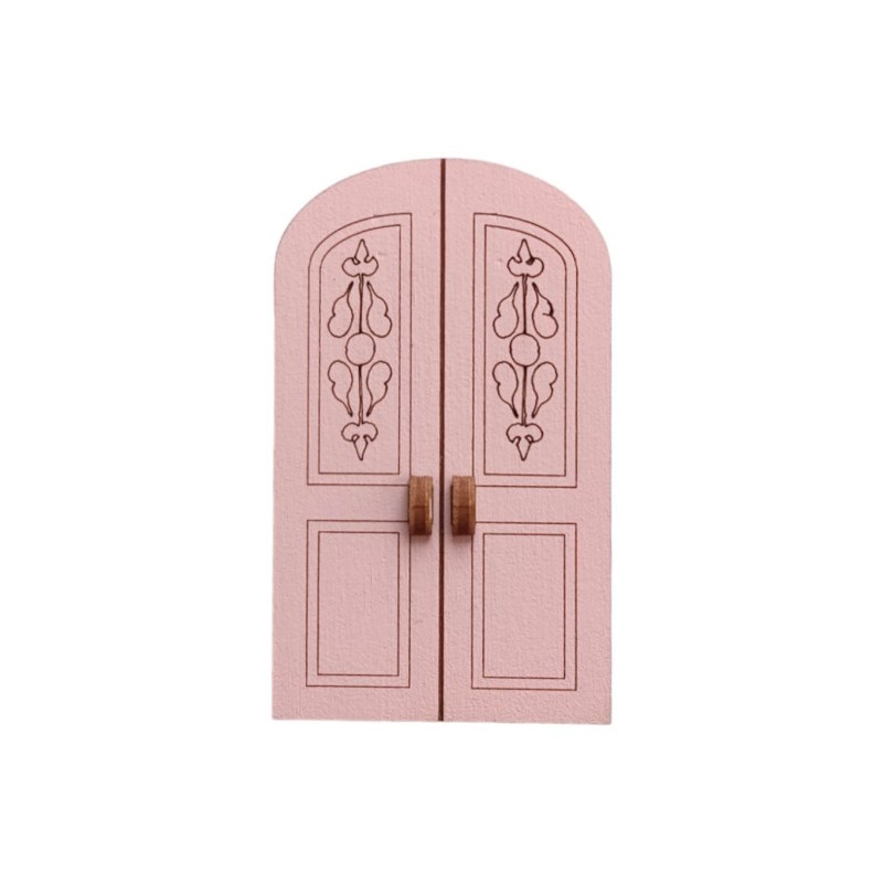 Wooden needle case "Pink door"